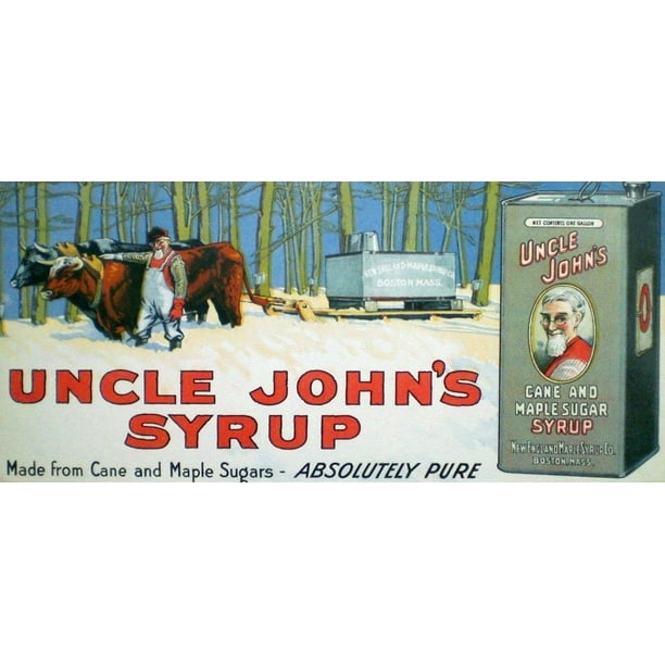 Uncle John's Maple Syrup Framed Ad Poster Print by New England Maple ...