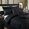 JML Black Queen Comforter Set - 10 Pieces Bedding Set Bed in a Bag with ...
