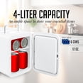 OVENTE Mini Fridge, 4L Capacity Fits 6 Can Beverages, Portable Personal ...
