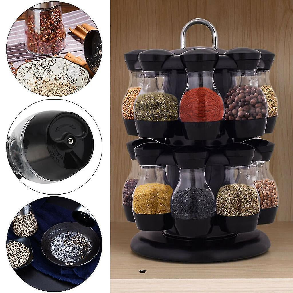 16 Rotating Spice Rack Spice Rack Kitchen Spice Carousel Spice ...