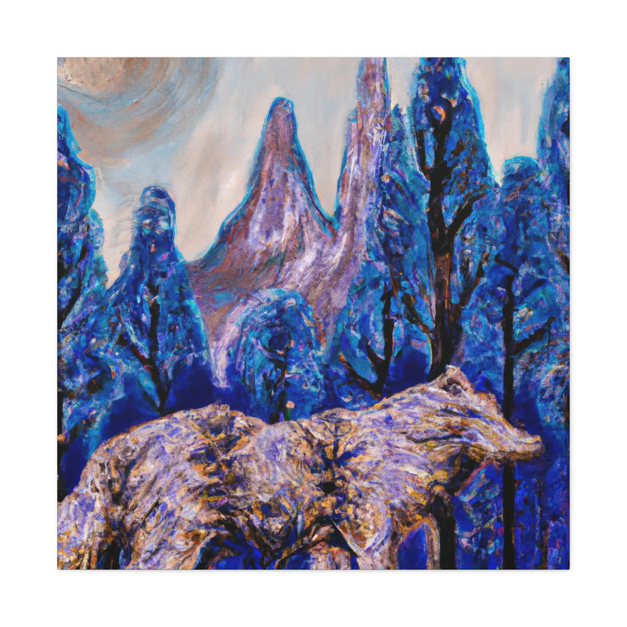 Wolf in Starlight. - Canvas - Walmart.com