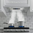 IKTCH 30 Inch Range Hood, Built-in/Insert, 900 CFM, Convertible Duct ...