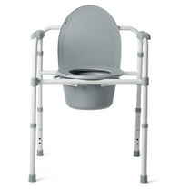 Medline 3-in-1 Bedside Commode, Portable Toilet, Sturdy, 350 lb Weight ...