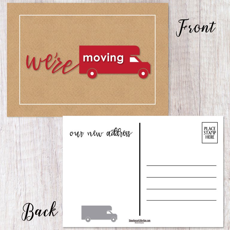 We Are Moving Postcard