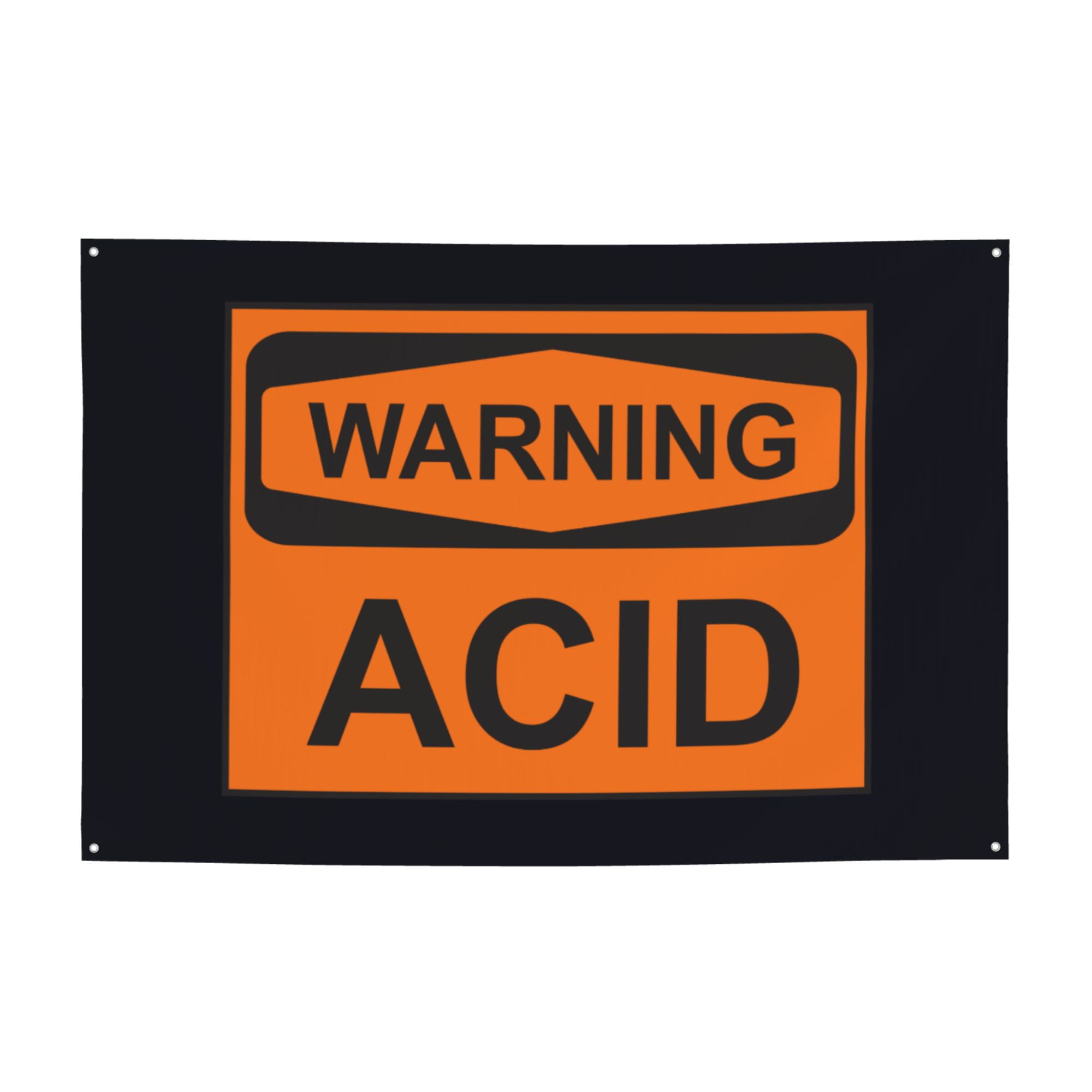 DouZhe Warning Acid Sign Banner, Safety Danger Information Hanging ...