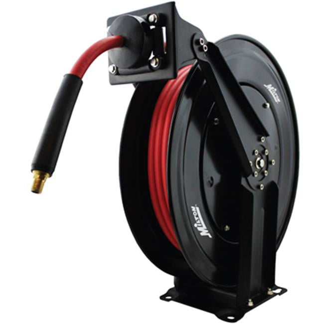 Milton Industries Steel Dual Arm Auto-Retractable Air Rubber Hose Reel ...