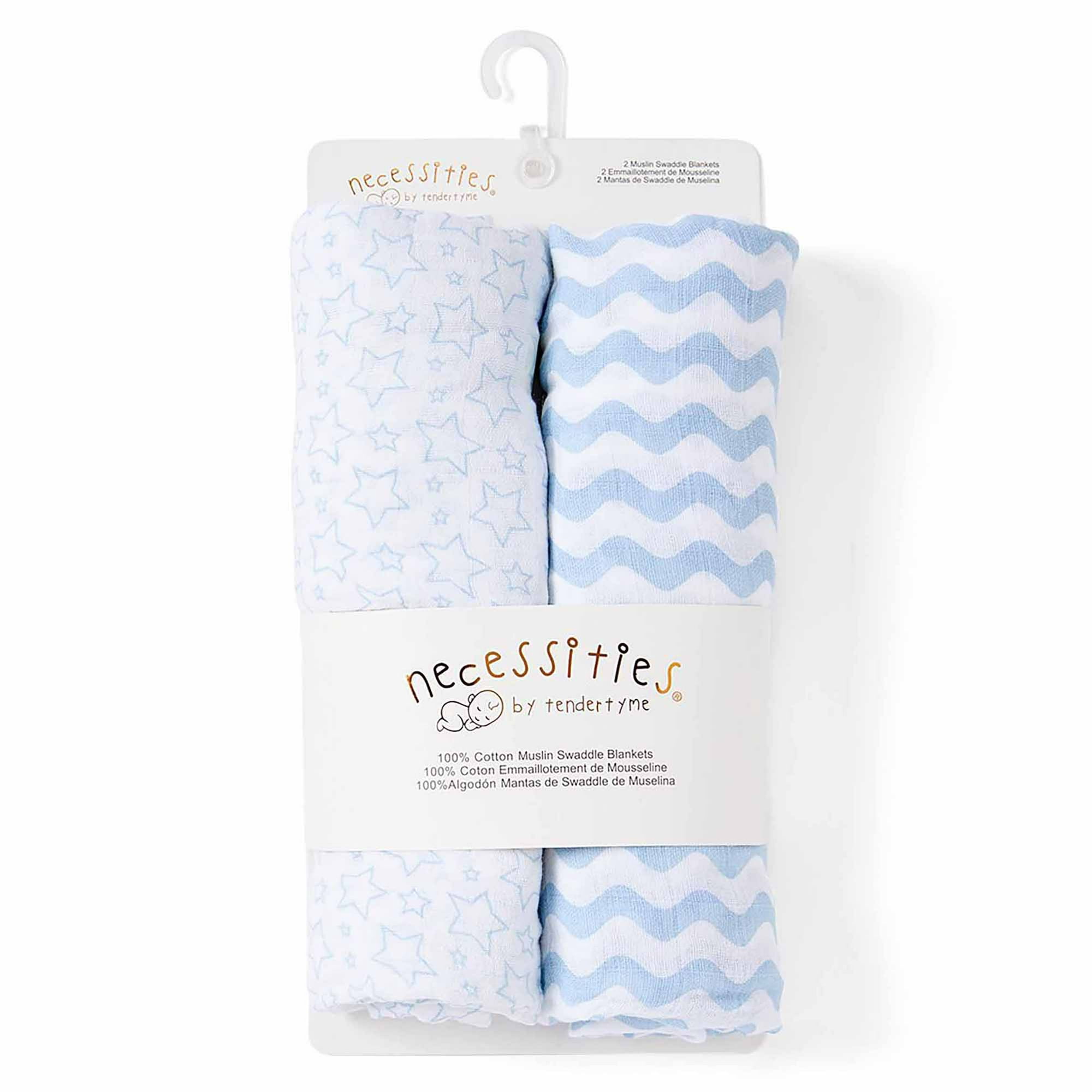 Click here for Necessities By Tendertyme Blue Star Swaddle Blanke... prices