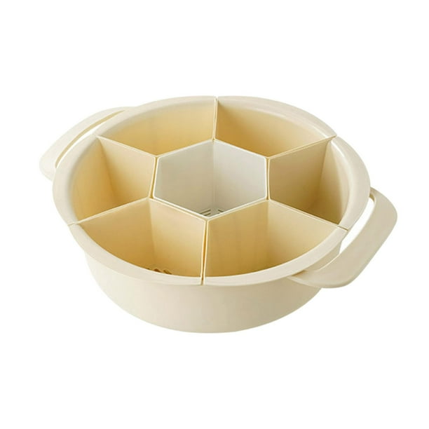 Luzkey Hot Pot Dish Dry Food Box Tray, Snack Tray with 7 Compartments ...