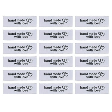 50pcs Handmade with Love Sewing Labels Embroidered Label Tags for Sew ...