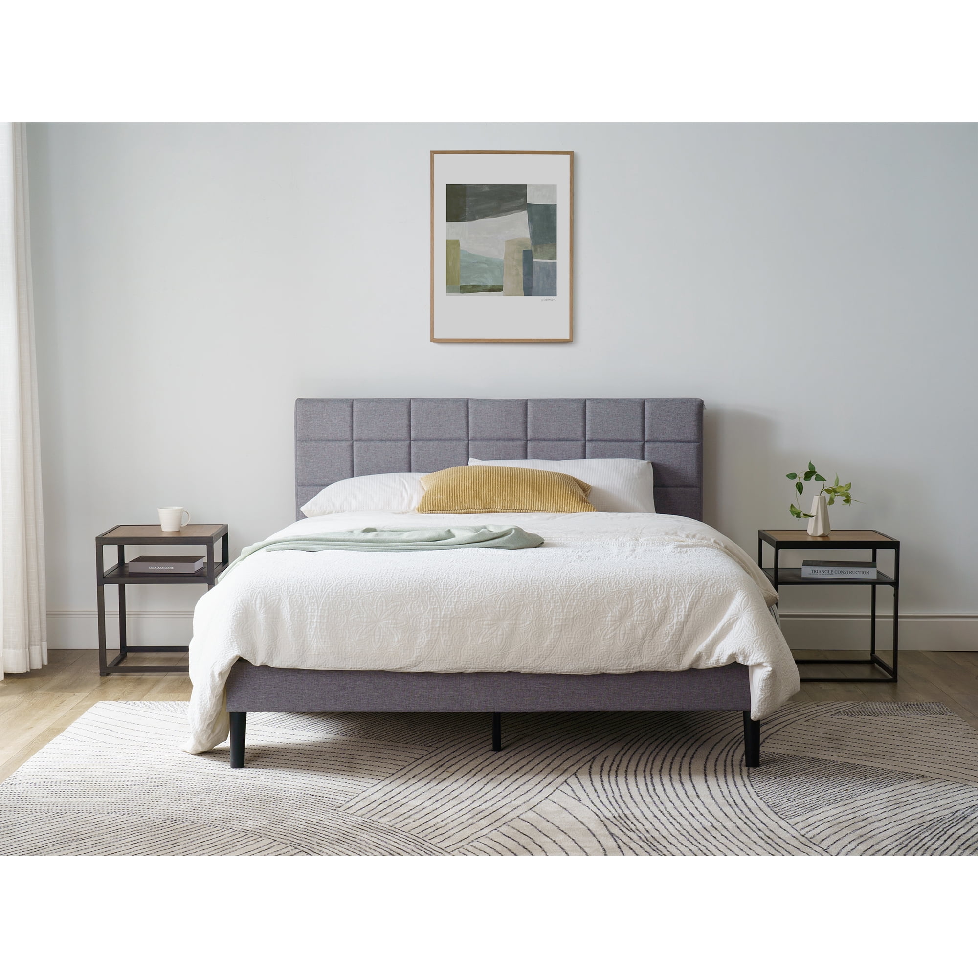 Click here for Mainstays Upholstered Platform Bed  No Box Spring... prices