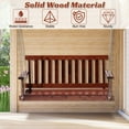 48 inch Wooden Porch Swing, Outdoor, 800lb Capacity, Two Person, Garden ...