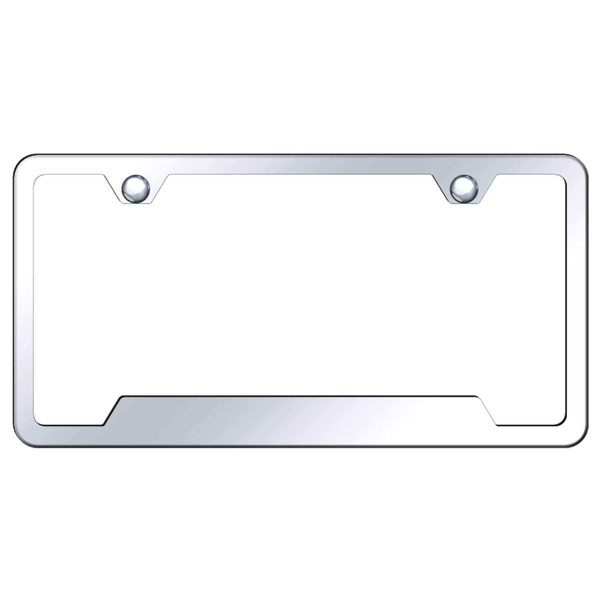 Plain Cut-Out License Plate Frame (Chrome) - Walmart.com