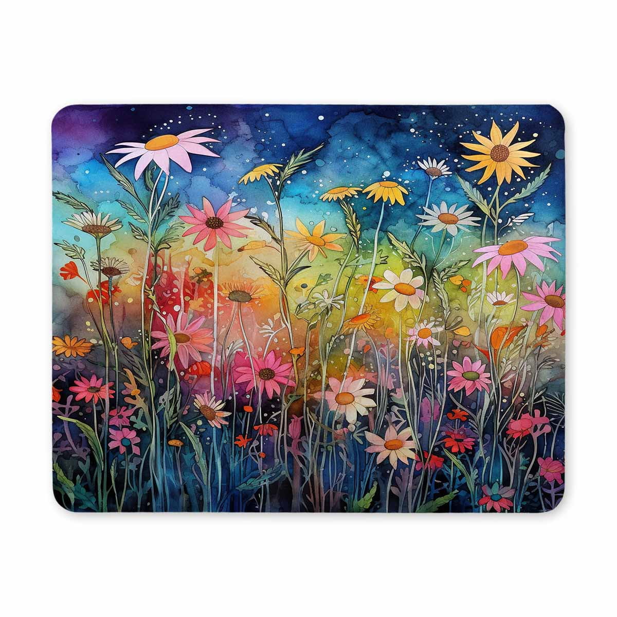 Mouse Pad, Floral Mouse Pad, Square Waterproof Premium-Textured Mouse ...