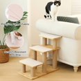Dog Stairs, Solid Wood Pet Stairs with Cat Scratching Post ...