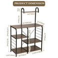 Dinaza Kitchen Bakers Rack & Microwave Stand, Wine Furniture Wooden Organizer Shelf with Storage ...