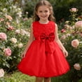 Ashirexll Girls Summer Dress Children Sleeveless Rose Print Bow Detail ...