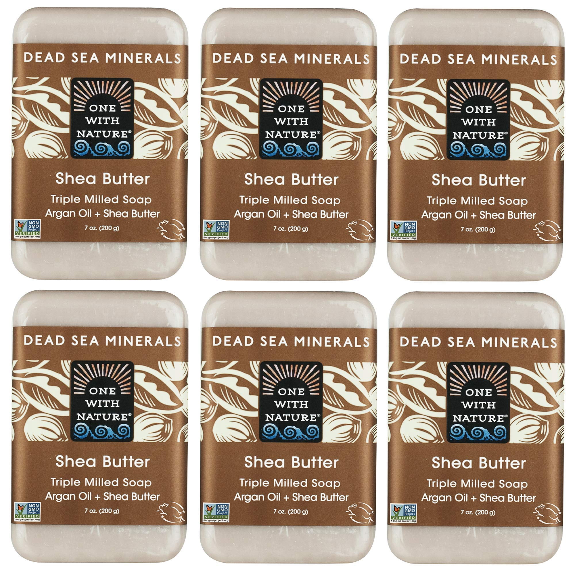 Soap One With Nature Manteca de Karité Mineral del Mar Muerto 200 ml x6 ...