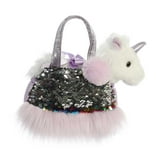 Aurora 32863 7 in. Shimmers Rainbow Unicorn Carrier Pet Carrier Stuffed ...