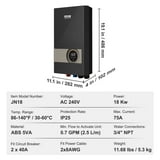 BENTISM 18KW Instant Hot Tankless Water Heater Electric LED Boiler IP25 ...