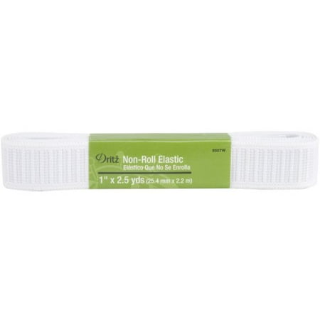 Dritz 1" Non-Roll Elastic, 1-Inch by 2-1/2-Yard, White - Walmart.ca