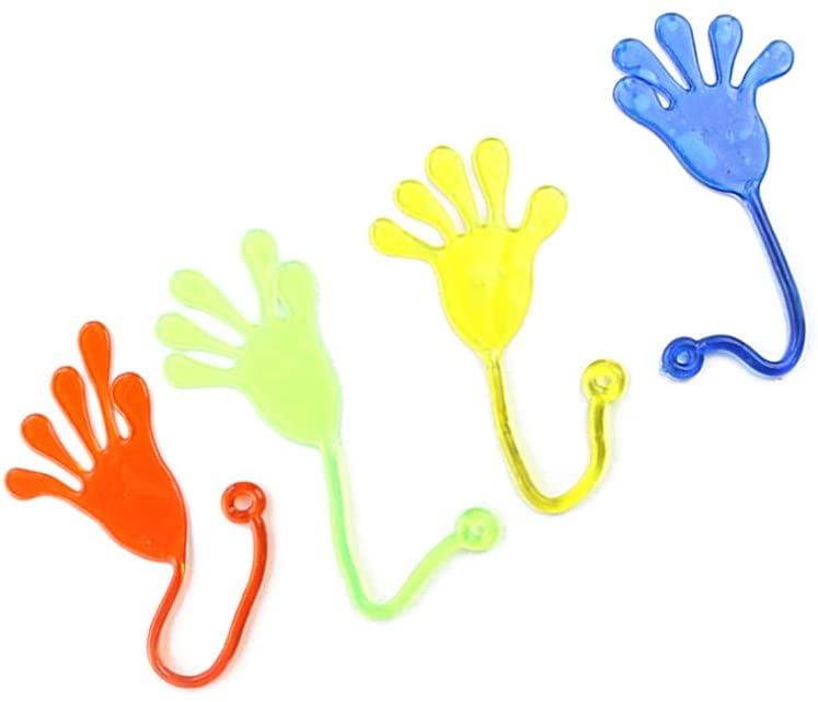 72pcs Sticky Hand Toy Flexible Rubber Wall Climbing Palm Toy Wacky Fun ...
