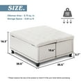 Magic Union 35 Inch Extra Large Ottoman with Storage, Large Square ...