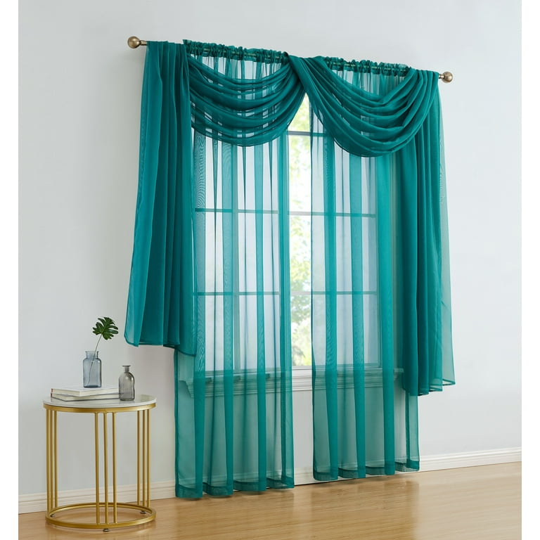 Teal Window Scarf