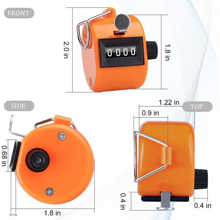 Manual Counter 4 Digit People Digital Mechanical Clicker Counter ...