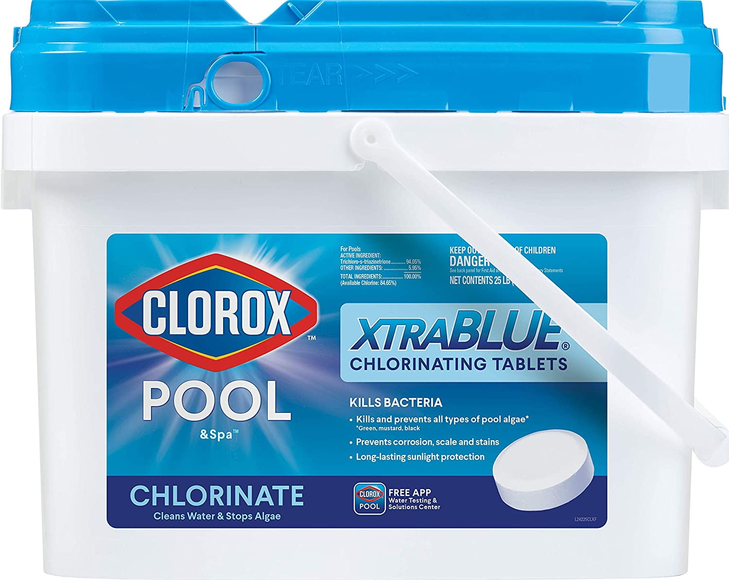 Clorox Pool&Spa XtraBlue 3" Long Lasting Chlorinating Tablets 25 lb ...