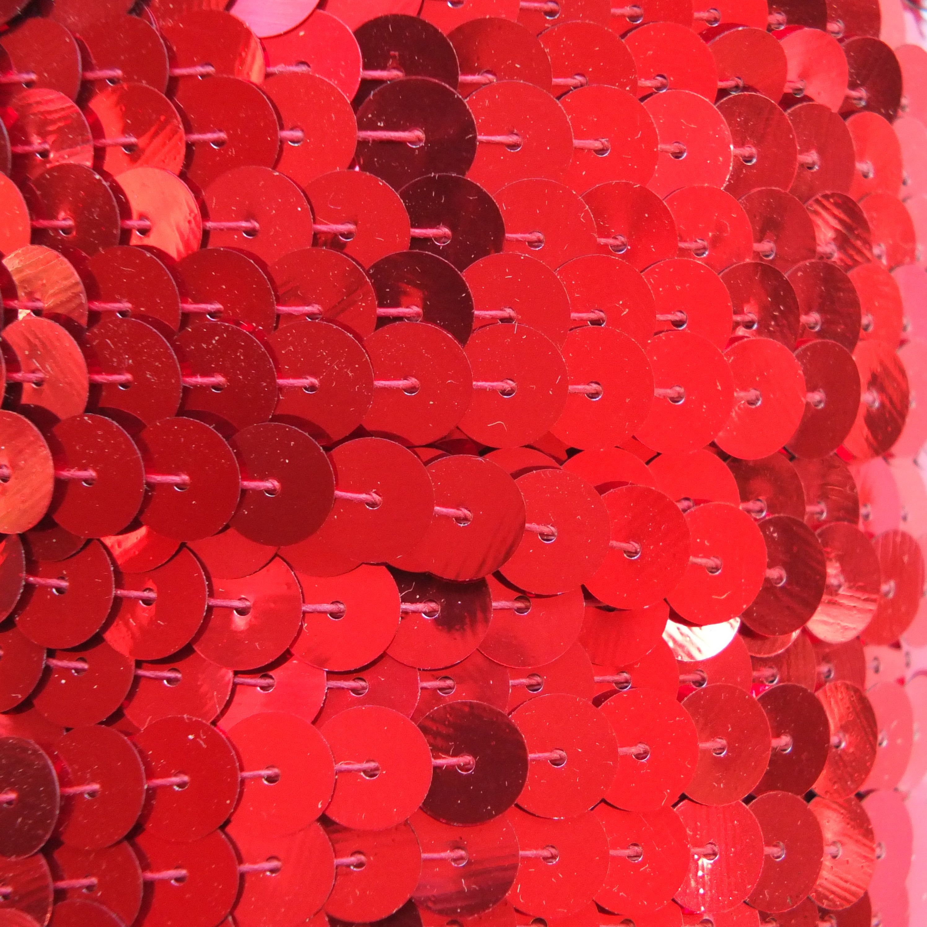 Red Sequin Trim 8mm Center Stitched Shiny Metallic Made in USA ...