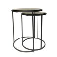 Serena Nesting Tables - Recycled Glass - Antique Gold - Walmart.com