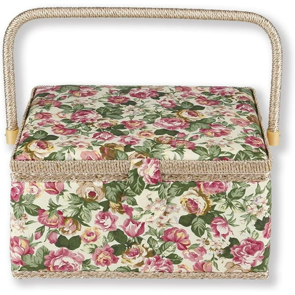 Dritz Large Sewing Basket Kit, Pink & Orange - Walmart.com