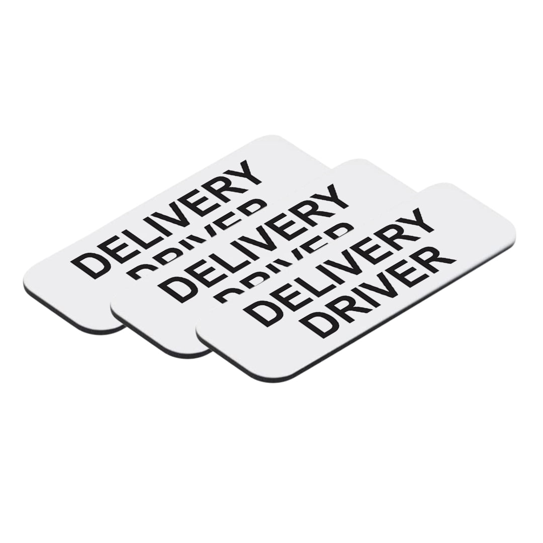 Delivery Driver 1 x 3" Name Tag/Badge, White, (3 Pack) - Walmart.com