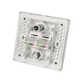Multimedia Outlet Panel For Various Connectors TV9.5 RJ45 CAT6/CAT5E F ...