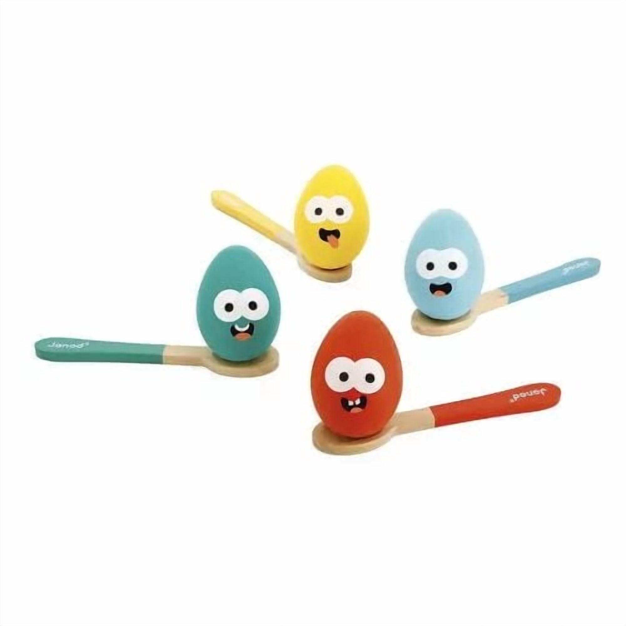 Click here for Janod - Egg Race Game - 4 Spoons And 4 Wooden Eggs... prices
