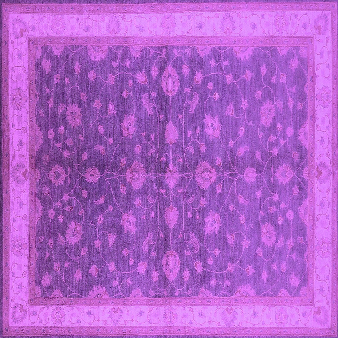 Ahgly Company Indoor Square Oriental Purple Traditional Area Rugs, 5 ...