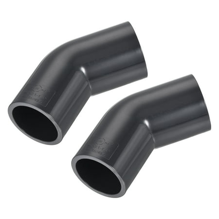 Uxcell UPVC Elbow Pipe Fitting DN32 1-1/4" ID Socket 45 Degree Pipe ...