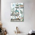 Affixzi Farmhouse Bathroom Wall Art, Blue Green Rustic Dragonfly Flower ...