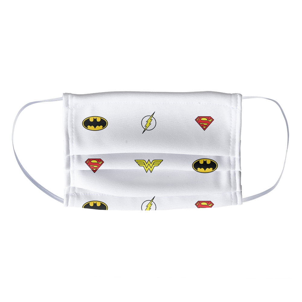 Justice League Small Logo Pattern 1-Ply Reusable Face Mask Covering ...
