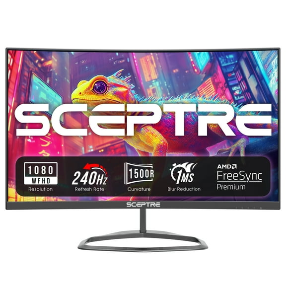 Sceptre 32-inch 240Hz Curved Gaming Monitor, AMD FreeSync, HDMI, 99% ...