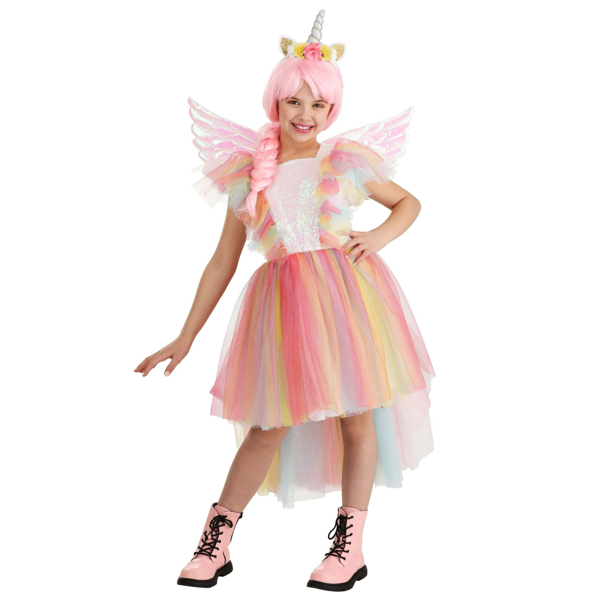 Fun Costumes Girls Deluxe Winged Unicorn Costume M