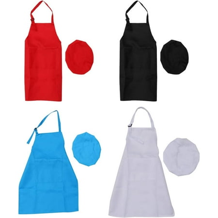 Set Kids Painting Apron with Hats Craft Apron for Kids Childrens ...