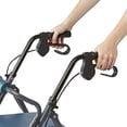 Medline Rollator Walker with Seat and Wheels, Folding Walker for ...