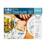 Camco 53315 Life is Better at the Campsite 12-Piece Dishware Set, RV ...