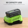 Greenworks, 80 Volt Lithium Ion Battery, 118982, 4 Ah, 320 Watt Hours ...