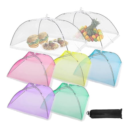 7 Pack Outdoor Food Covers, Pop Up Umbrella Mesh Food Tent A - Walmart.ca