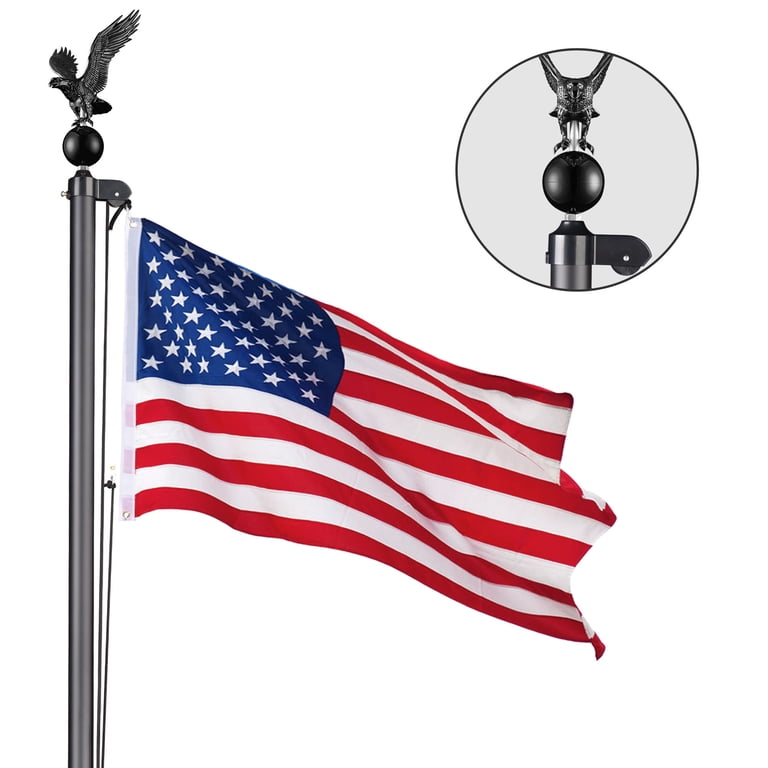 Flagpole Repair Kit Flagpole Repair Parts Kit With Eagle Topper, Cleat ...