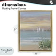 Stupell Industries Sailboats Beyond Sandy Shore Gold Framed Floater ...