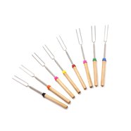 Marshmallow Roasting Sticks, Telescoping 12.2"-32.28" Smore Sticks Skewers Set of 8 with Wooden ...