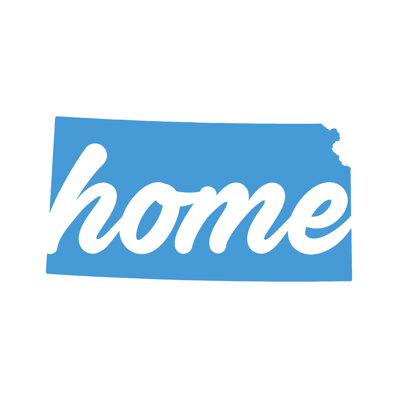 Kansas Home Sticker Decal Die Cut - Self Adhesive Vinyl - Weatherproof ...